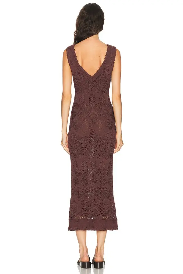 Staud Roan Dress In Brown