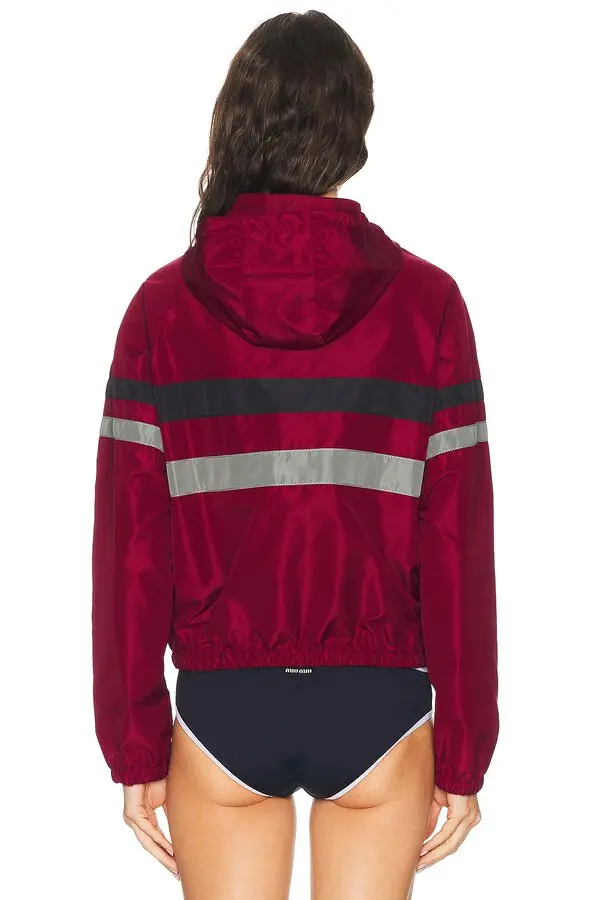 Miu Miu Seta Tec Jacket In Red