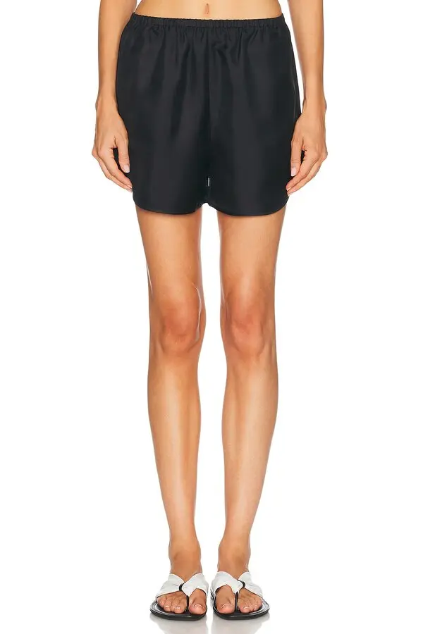 Loulou De Saison Cabo Elastic Waistband Short - Black