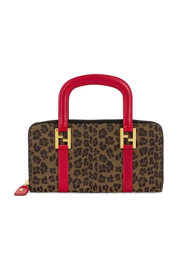 Fendi Leopard Print Handbag - Brown