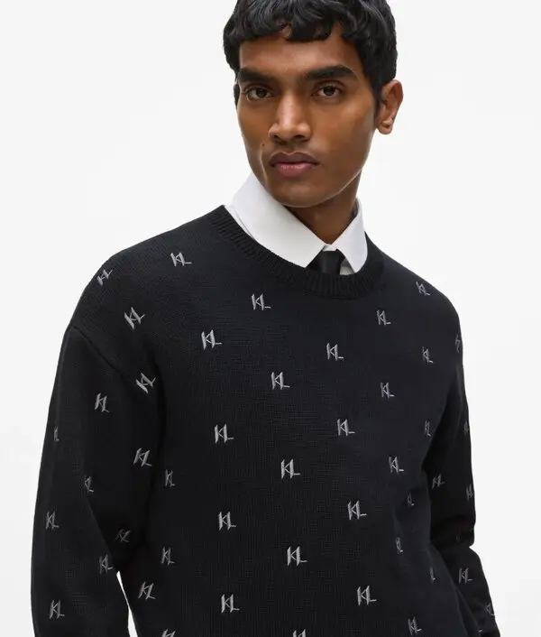 Karl Lagerfeld Monogram Knitted Sweater