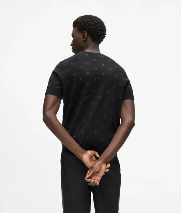 Karl Lagerfeld Monogram Knit Short-sleeve Sweater