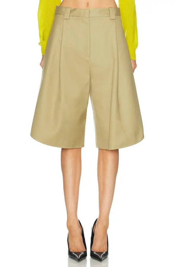 Balenciaga Bermuda Short In Tan