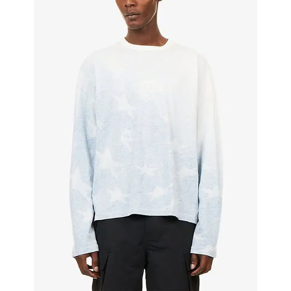 REPRESENT Usa Football Graphic-print Cotton And Hemp Top