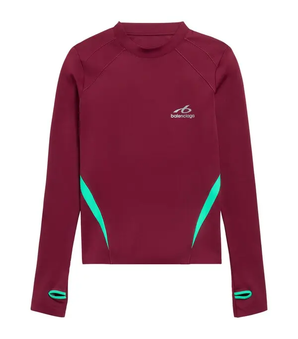 Balenciaga Technical Long-sleeve Performance T-shirt