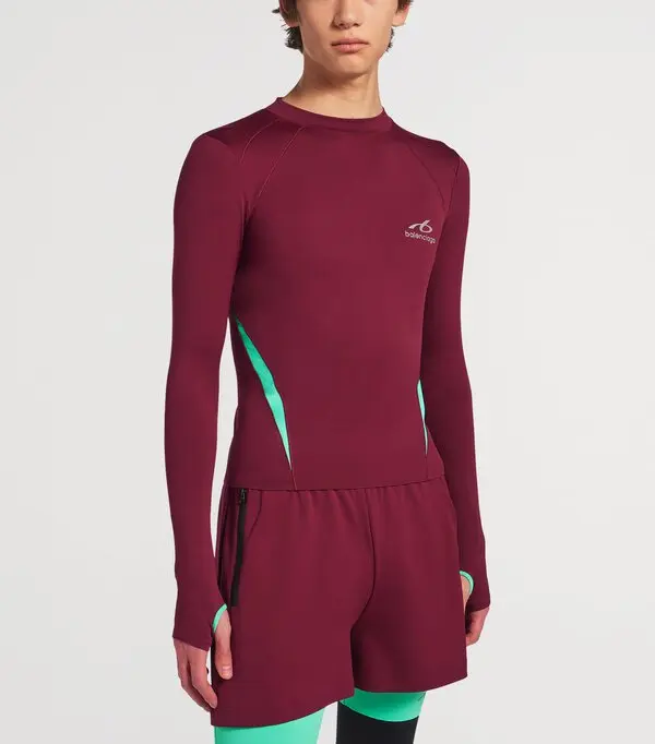 Balenciaga Technical Long-sleeve Performance T-shirt
