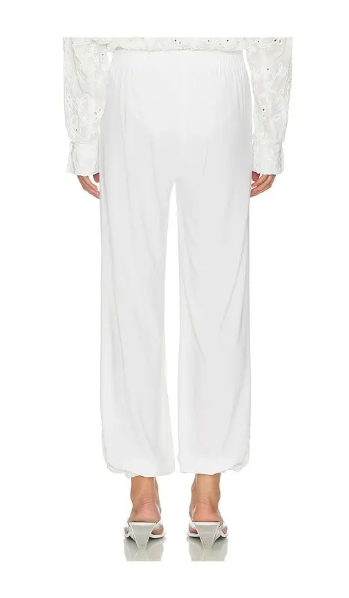 Norma Kamali Boyfriend Puff Jog Pant In . Also - White