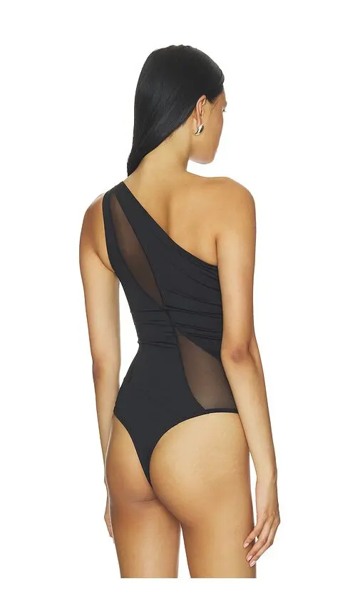 OW Asymmetrical Mesh Bodysuit