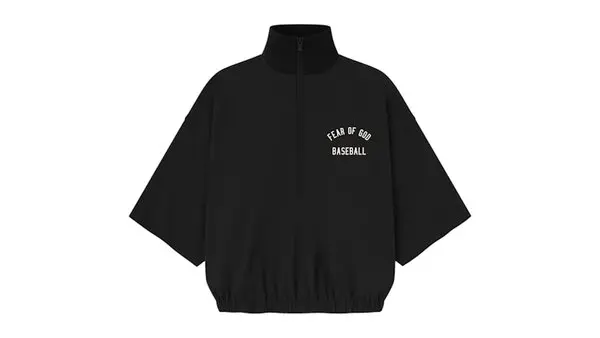 Fear Of God Mlb 3/4 Sleeve Half Zip Jacket - Black