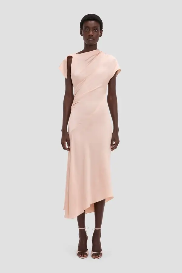 Victoria Beckham Asymmetrical Twist Dress - Blossom