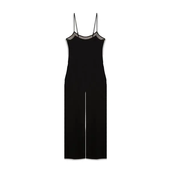 MARIANNE BY MARIE JORDANE Roxy Jumpsuit – Wide-leg Jersey One-piece - Black