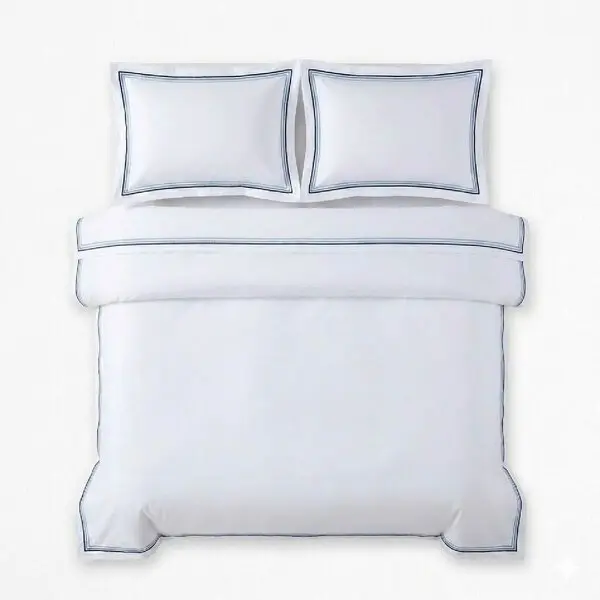PURE PARIMA Triple Luxe Sateen Duvet Cover Set Ocean - Blue