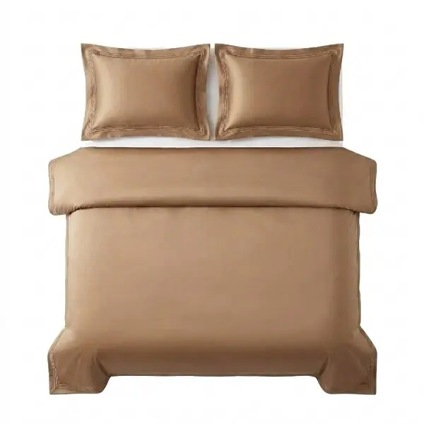 PURE PARIMA Triple Luxe Sateen Sheet Set- Caramel - Brown
