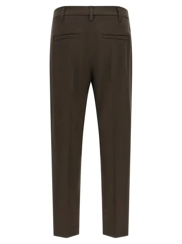 Brunello Cucinelli Virgin Wool Monile Trousers