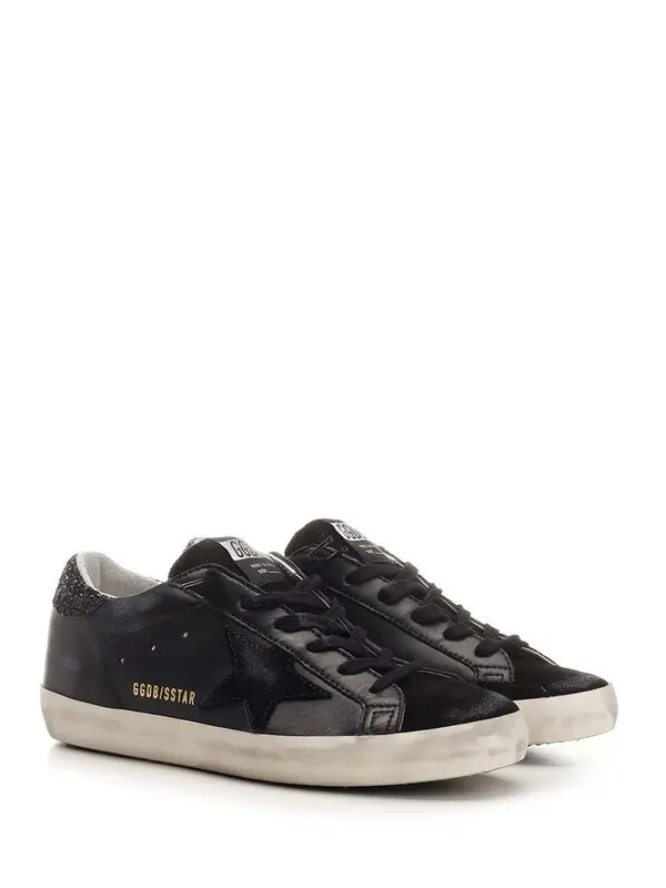 GOLDEN GOOSE Super-star Sneakers In Nappa Leather - Black