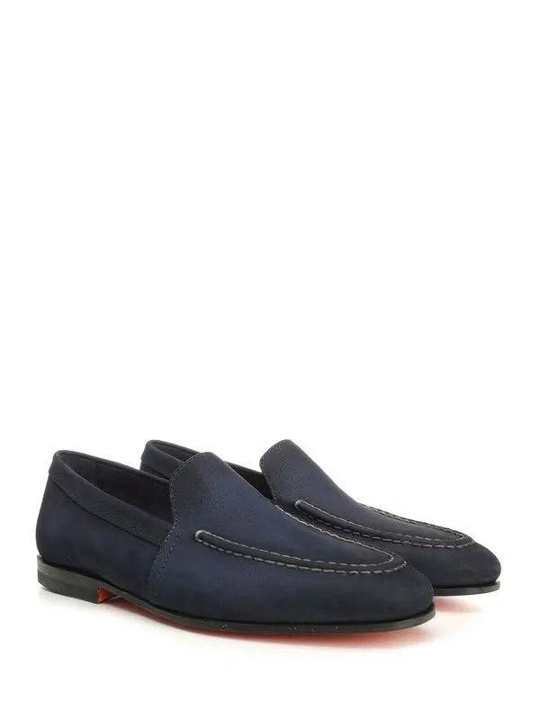 Santoni Malibu Suede Moccasin