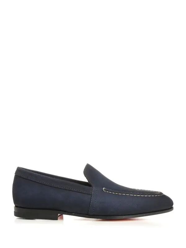 Santoni Malibu Suede Moccasin - Blue