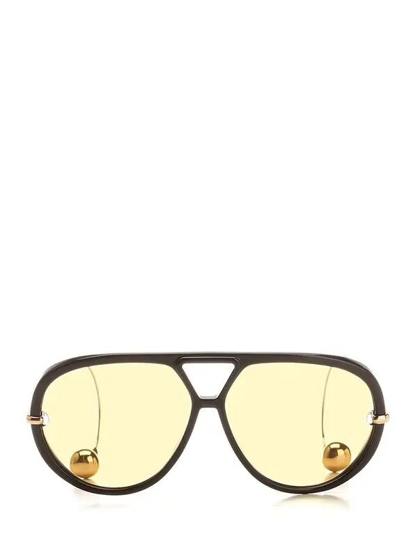 Bottega Veneta Loop Aviator Eyeglasses - Black