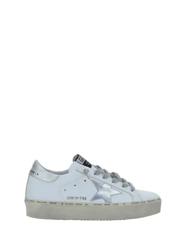 GOLDEN GOOSE Hi Star Leather Sneakers - White