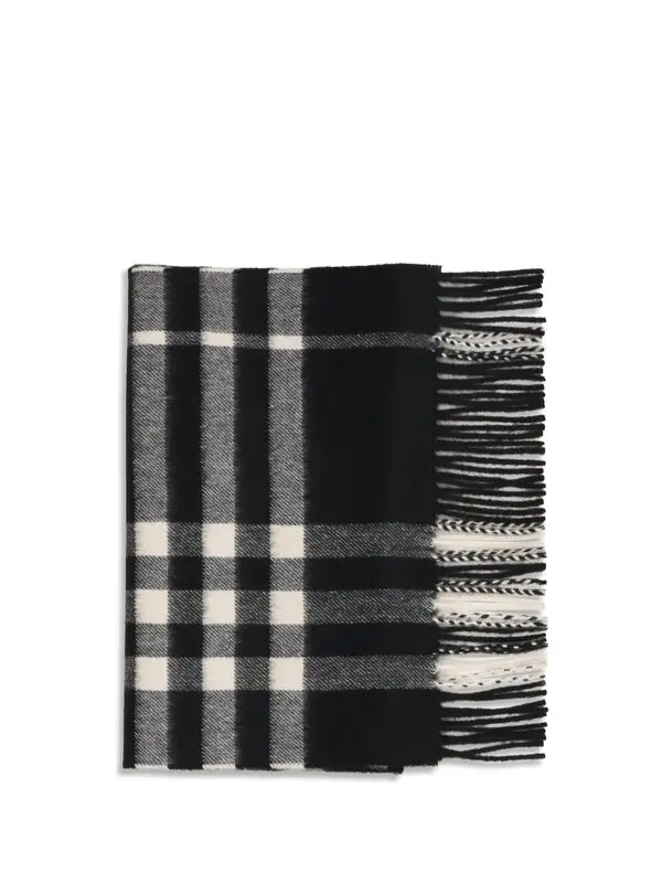 Burberry Embroidered Cashmere Scarf - Black