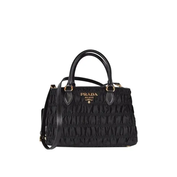 Prada Gaufre Nylon Handbag - Black