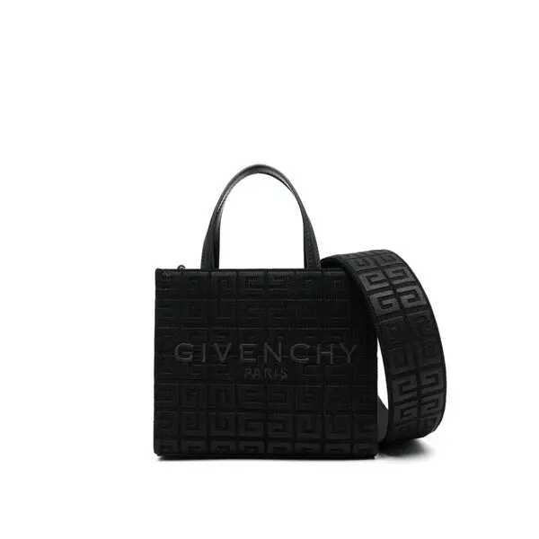 Givenchy Mini G-tote Bag With Monogram Pattern - Black