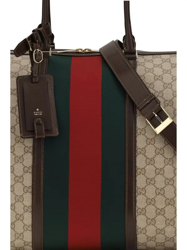 Gucci Gg Travel Bag With Web Stripe