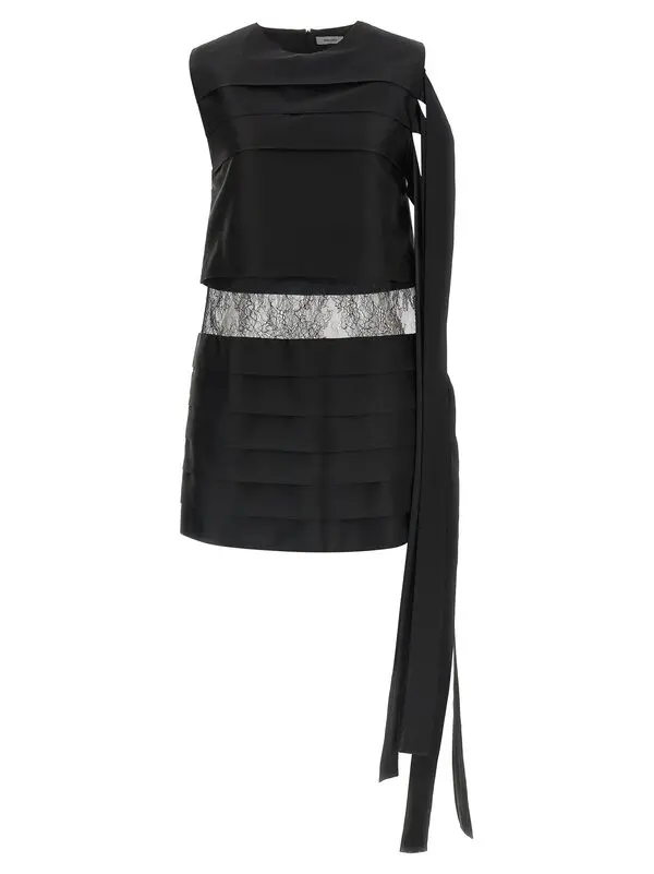 FERRAGAMO Lace Insert Dress - Black