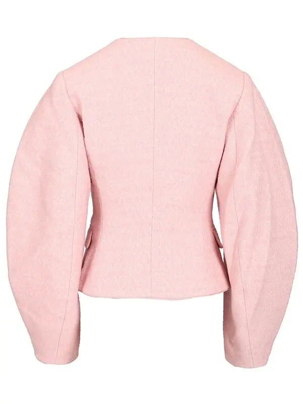 ROTATE BY BIRGER CHRISTENSEN Cocoon Sleeve Textured Bouclé Jacket - Multicolor
