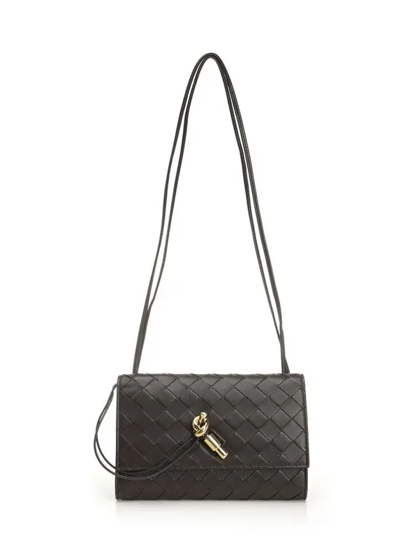 Bottega Veneta Andiamo Clutch Bag - Brown