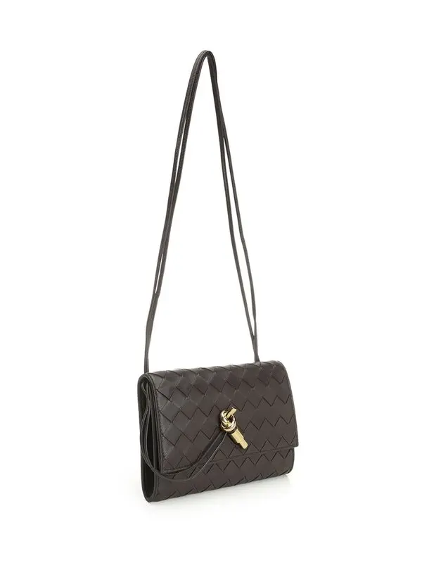 Bottega Veneta Andiamo Clutch Bag - Brown