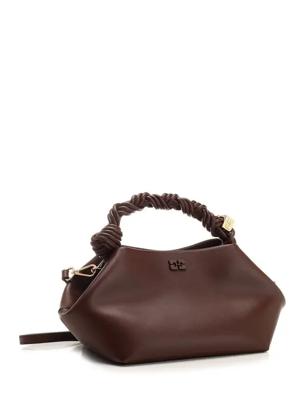 GANNI Bou Recycled Leather Handbag - Brown