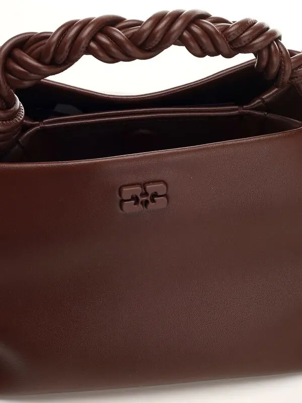 GANNI Bou Recycled Leather Handbag - Brown
