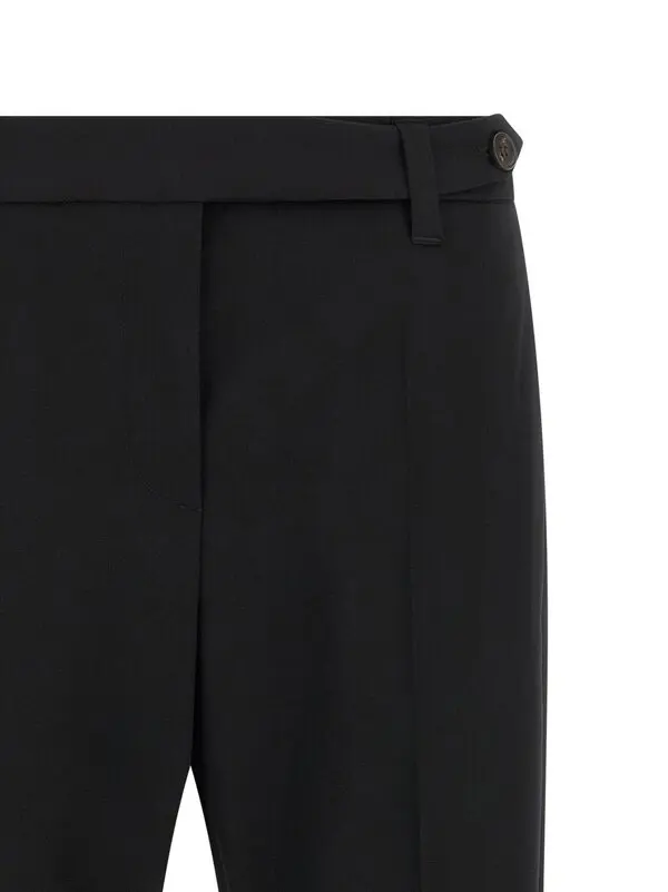 Brunello Cucinelli Virgin Wool Monile Trousers