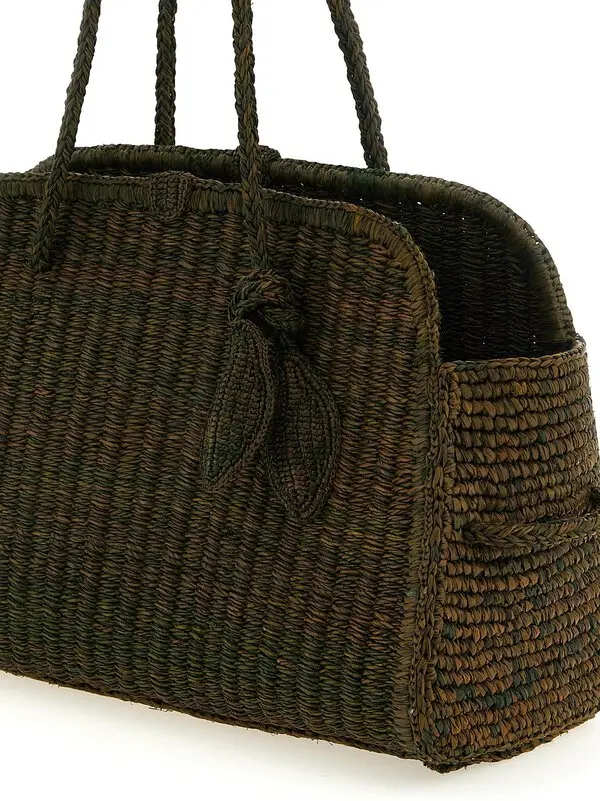 Jacquemus Le Turismo Raffia Shopping Bag - Green