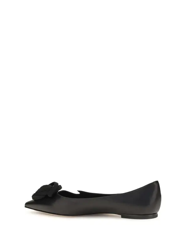 ROGER VIVIER Suede Rose Ballerinas - Black