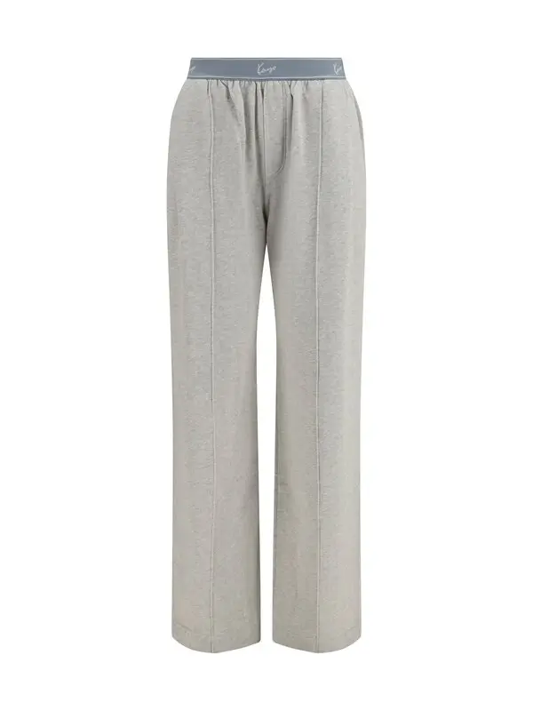 Kenzo Signature Stretch Cotton Pants - Gray