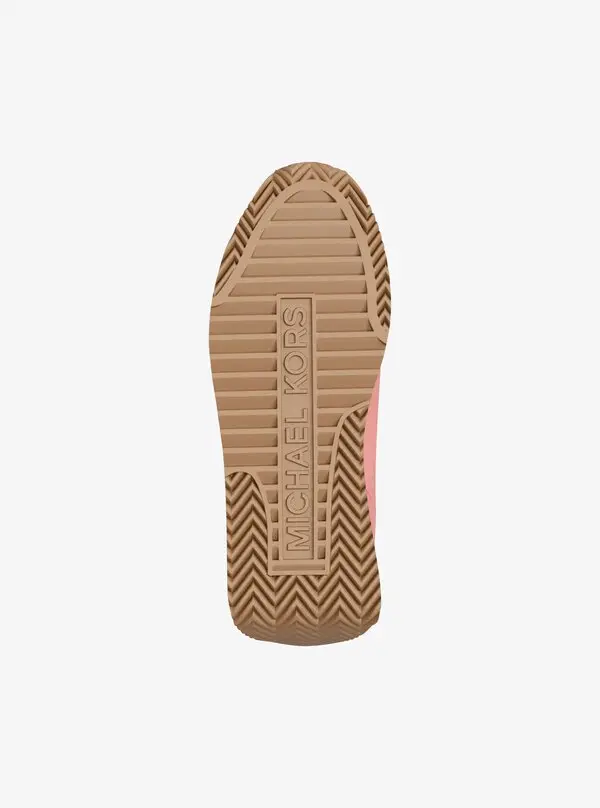 Michael Kors Rhodes Color-block Suede Trainers - Pink