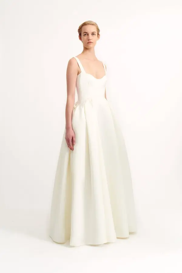 EMILIA WICKSTEAD Diamond Bridal Dress In Genzianella - Ivory