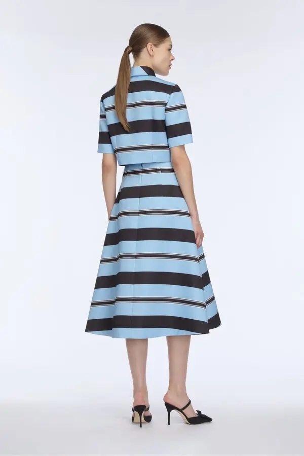 EMILIA WICKSTEAD Natalie Top In Striped Taffeta Faille