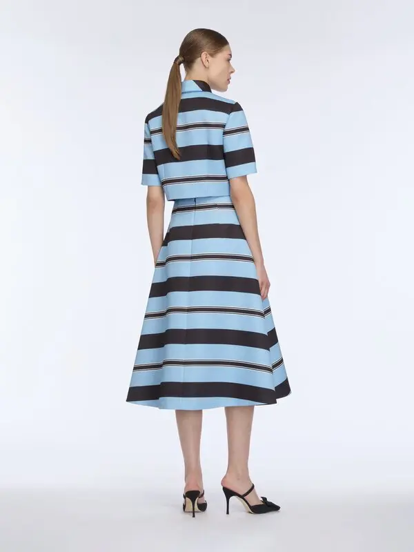 EMILIA WICKSTEAD Hallie Skirt In Striped Taffeta Faille