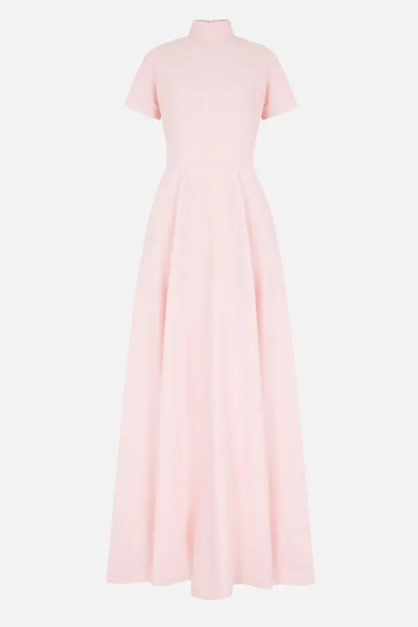 EMILIA WICKSTEAD Malinda Dress In Light Single Wool Crepe - Pink