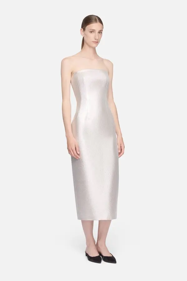 EMILIA WICKSTEAD Leila Dress In Metallic Cloque