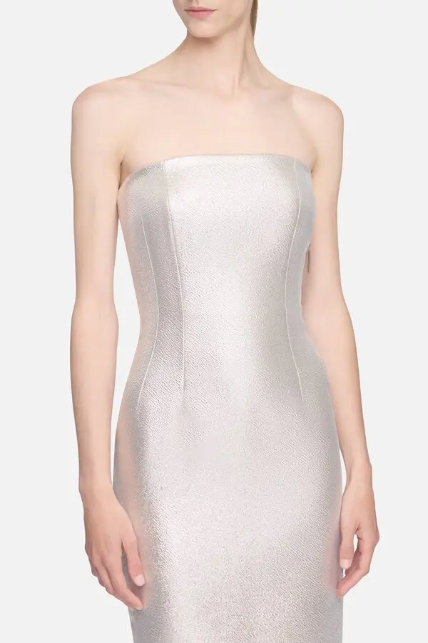 EMILIA WICKSTEAD Leila Dress In Metallic Cloque