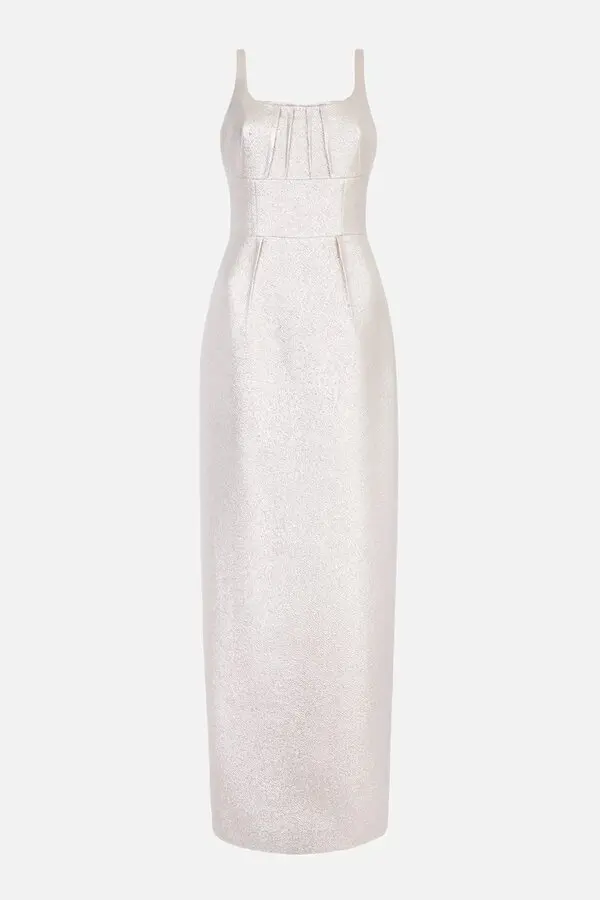 EMILIA WICKSTEAD Sharon Metallic Cloqué Gown - Champagne