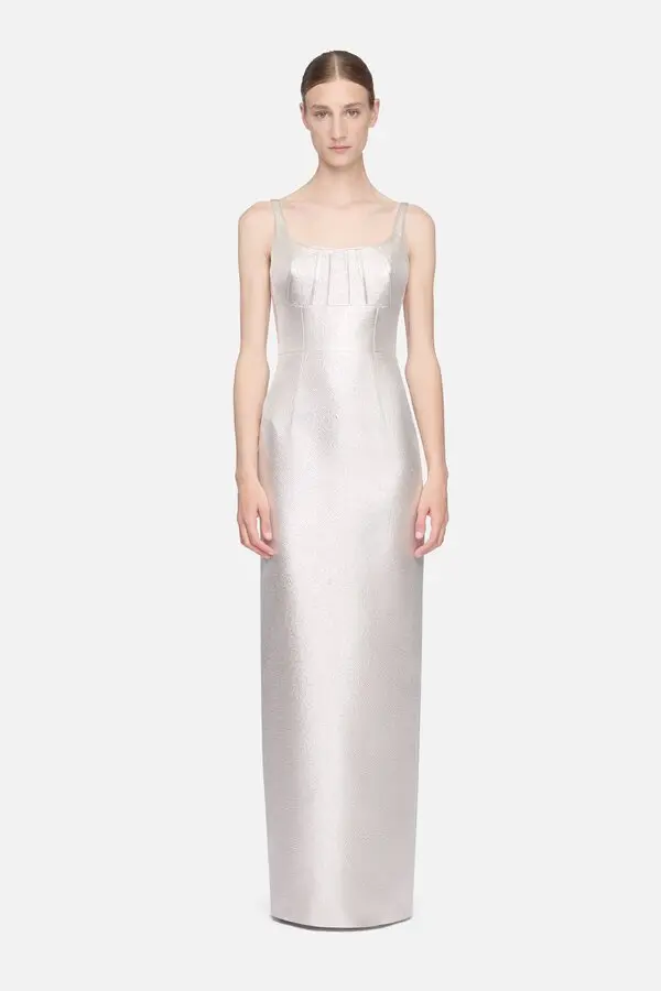 EMILIA WICKSTEAD Sharon Metallic Cloqué Gown - Champagne