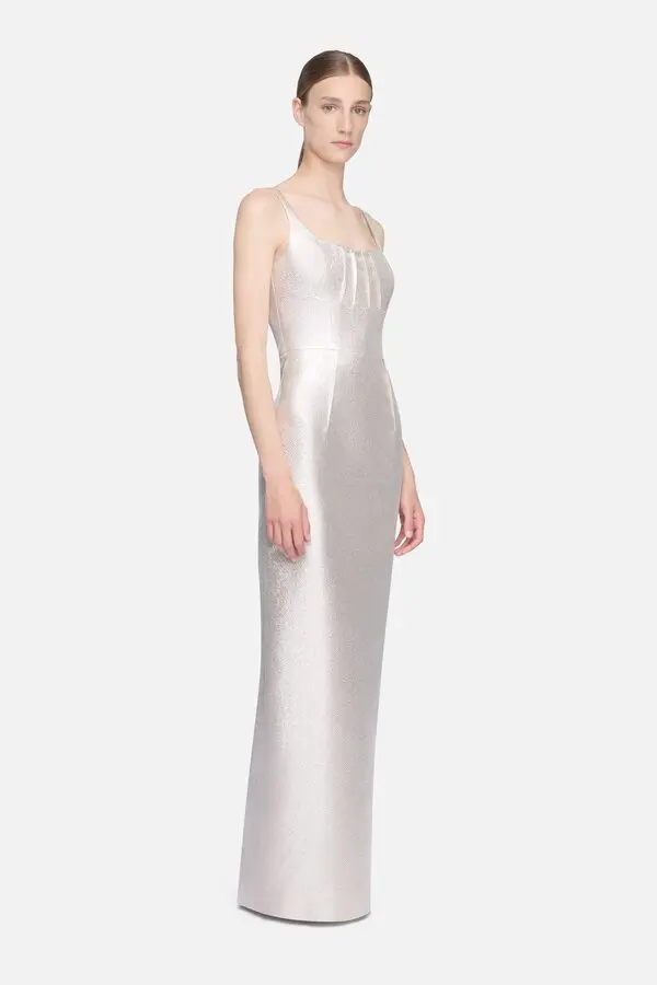 EMILIA WICKSTEAD Sharon Metallic Cloqué Gown - Champagne