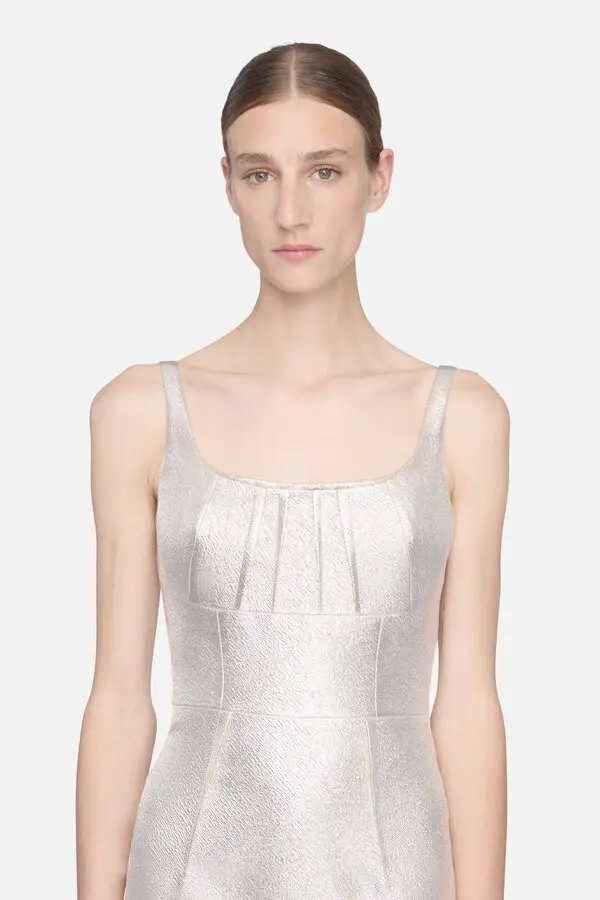 EMILIA WICKSTEAD Sharon Metallic Cloqué Gown - Champagne
