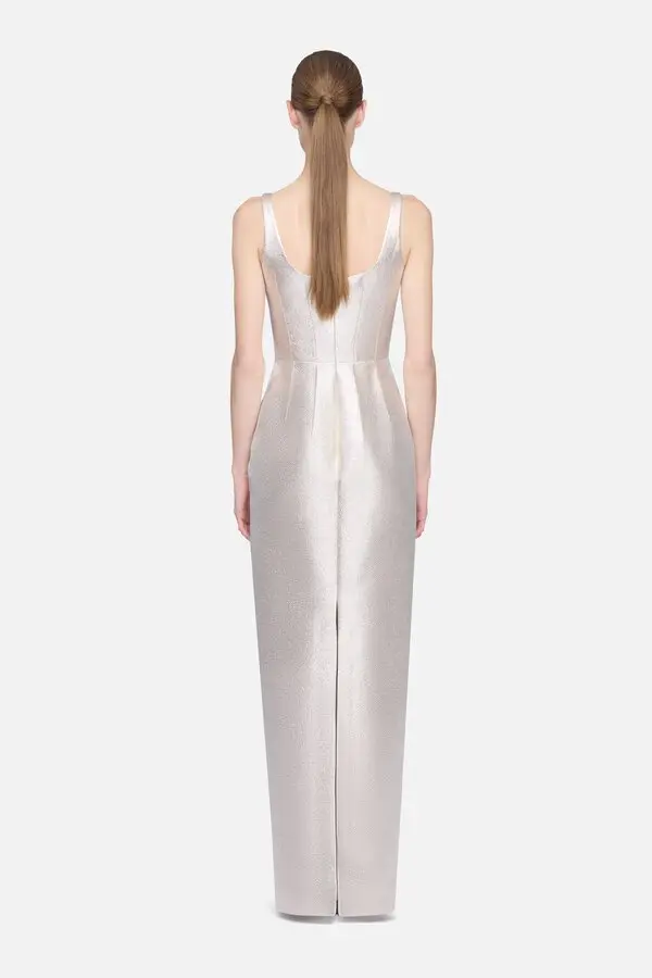 EMILIA WICKSTEAD Sharon Metallic Cloqué Gown - Champagne