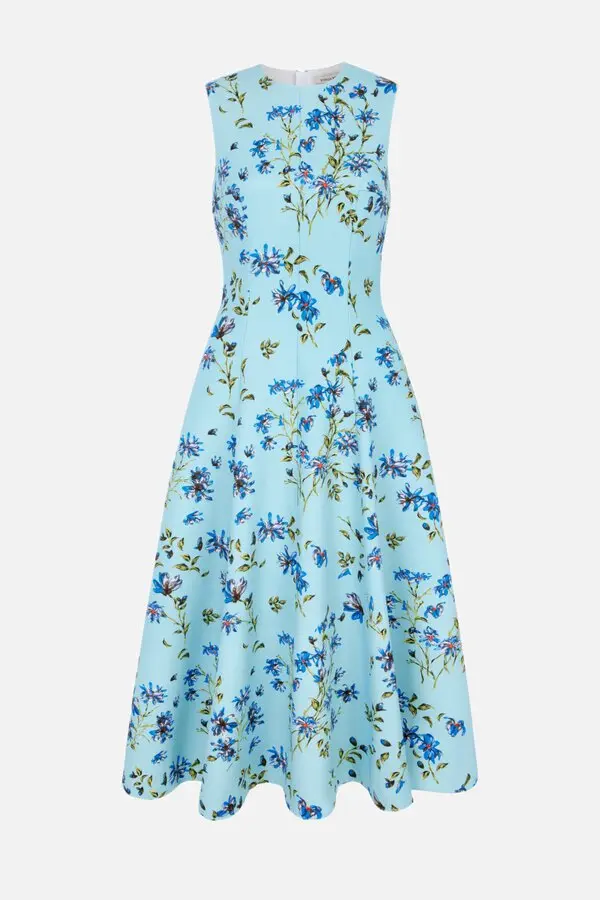 EMILIA WICKSTEAD Mara Dress In Magnolia Taffeta Faille - Blue
